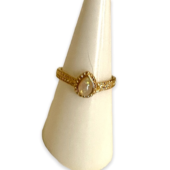 Boheme | Jewelry | New Womans Boho Vintage Style 9k Gold Fire Opal Ring ...